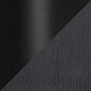 LumiSource Riley Adjustable High Back Office Chair, Farmhouse Style, Black Wooden Desk Chair with Wheels, Arm Rest, Recliner, 18 lbs, 27.5"L × 27.5"W × 38.5"H