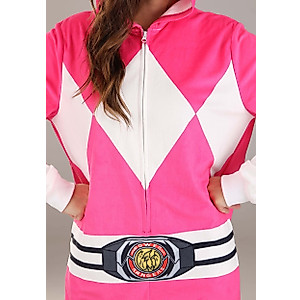 Fun Costumes Pink Power Ranger Hooded Adult Union Suit (Large)