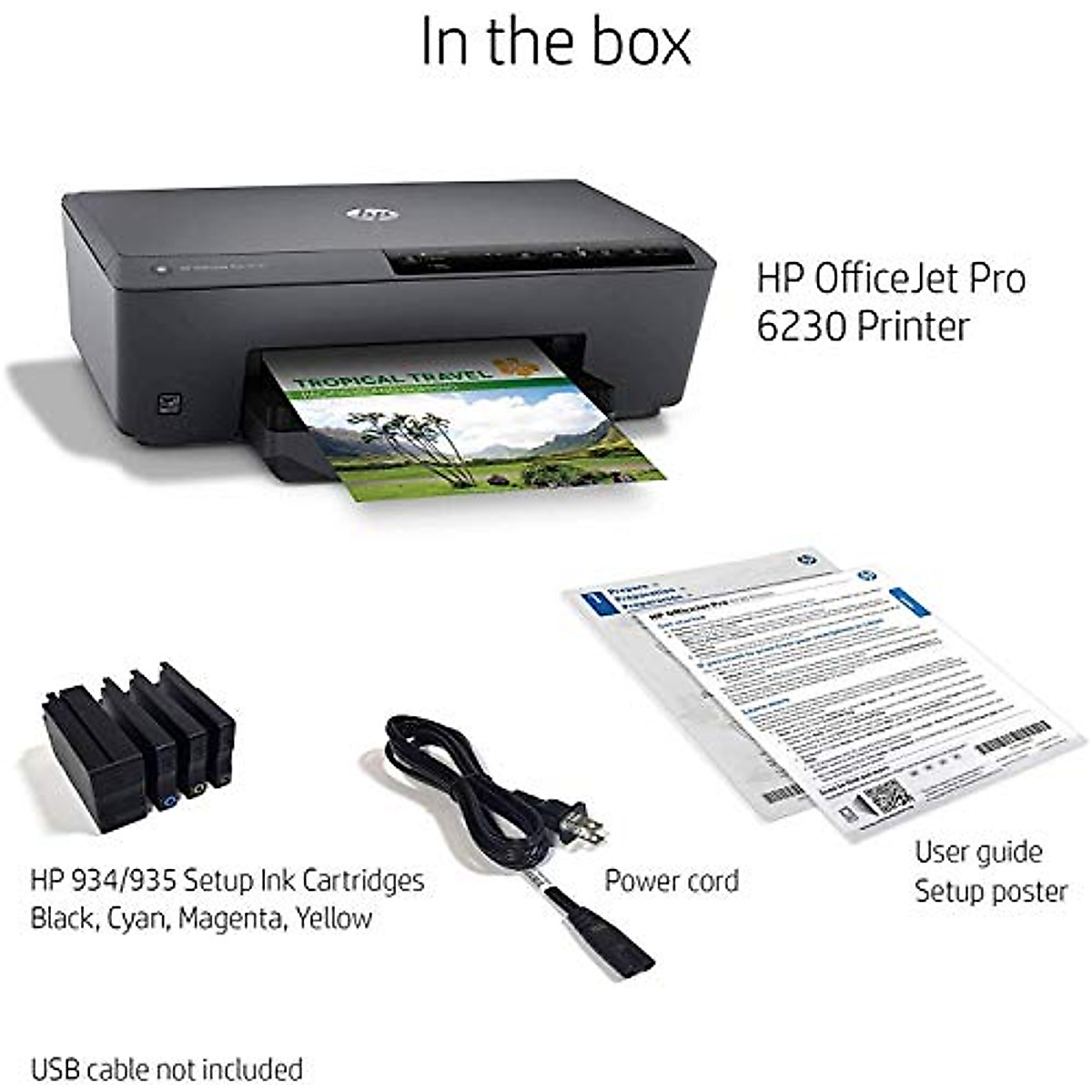 HP OfficeJet Pro 6230 Wireless Color Printer, Works with Alexa (E3E03A)