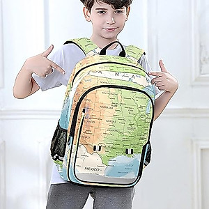 CHIFIGNO National Geographic United States Backpack for School Students, Comfortable School Backpack with Laptop Compartment, School Bags for Kids