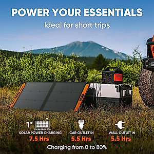 Jackery Solar Generator Explorer 500, 518Wh Portable Power Station Mobile Lithium Battery Pack with 1xSolarSaga 100 for RV Road Trip Camping, Outdoor Adventure