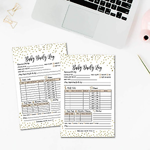 Nanny Newborn Baby or Toddler Log Tracker, Daily Schedule Feeding Food Sleep Naps Activity Diaper Change Monitor Notes for Daycare, Babysitter, Caregiver, Infants and Babies, 50 Sheet Pad