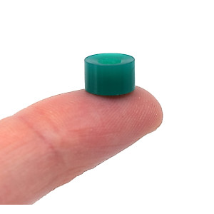 Teak Tuning Apex 71D Urethane Fingerboard Wheels - Cruiser Style, Bowl Shaped, 8.7mm Diameter - ABEC-9 Stealth Bearings - Made in The USA - Jade Green Colorway