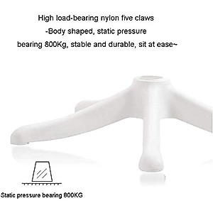 MayNuo Office Chair Gaming Chair Barber Comfy Computer Chair Adjustable Height Office Chair with Chrome Base Padded Swivel Chair/White Frame Black Net