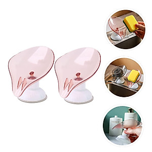 FELTECHELECTR 2pcs Soap Box Makeup Egg Organizer Wall Soap Dispenser Bracket Bathroom Soap Wall Soap Dispenser Tray Soap Drain Saver Shower Sponge Dish Spray to Rotate Plastic Storage Box
