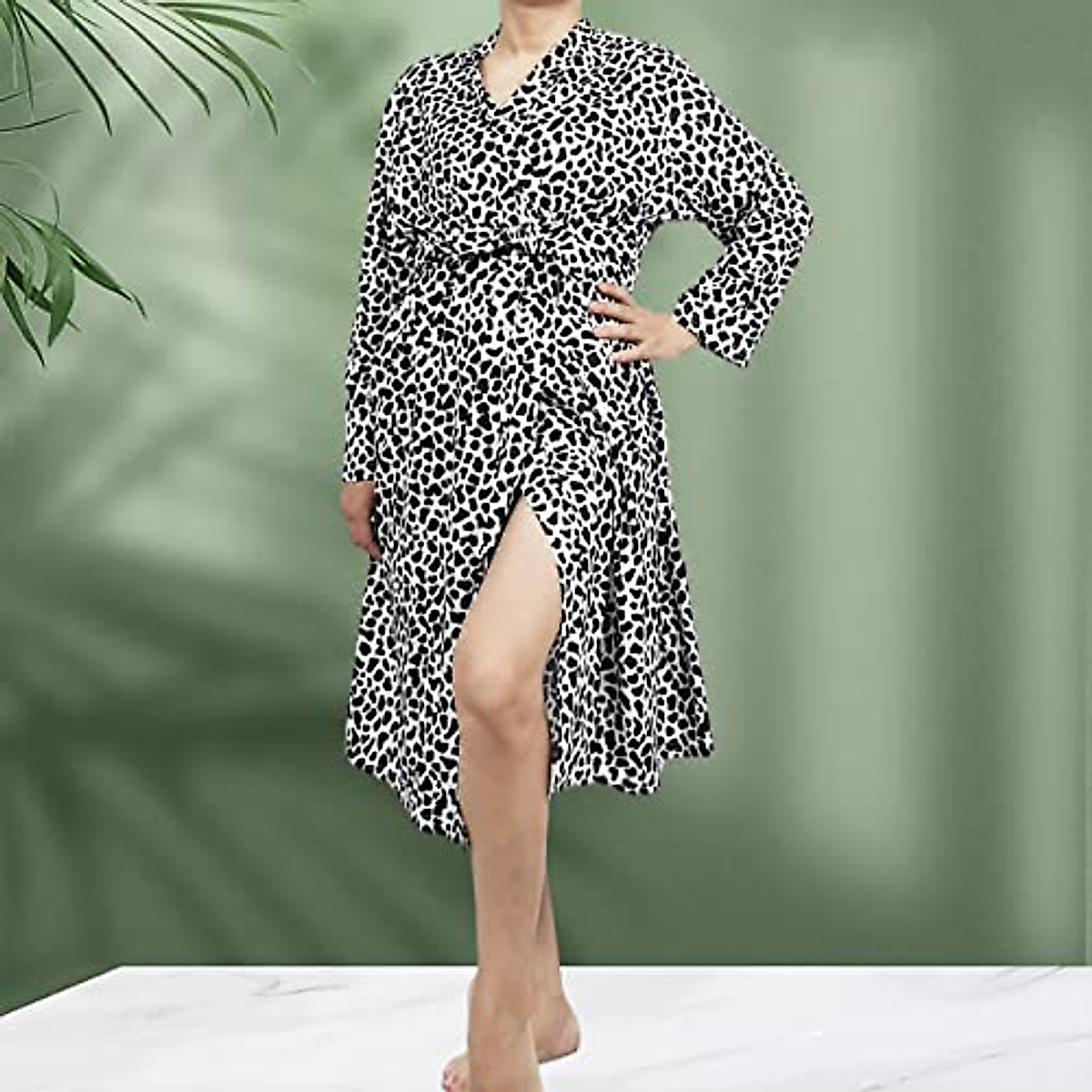 QTECLOR Maternity Robe with Swaddle Blanket, Mommy Robe Hospital Labor Delivery Nightgown Nursing Wear（with Gift Box） (A18 Robe+Swaddle, XL)