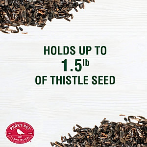 Perky-Pet YSSF00346-2 Straight-Sided Thistle Seed Wire Mesh Tube Finch Bird Feeder