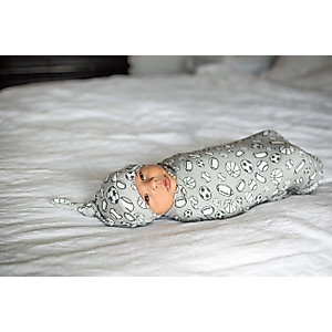 Large Premium Knit Baby Swaddle Receiving Blanket "Champ" by Copper Pearl