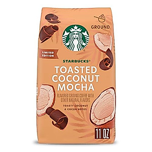 Starbucks Ground Coffee, Toasted Coconut Mocha Naturally Flavored Coffee, 100% Arabica, Limited Edition, 1 Bag (11 Oz)