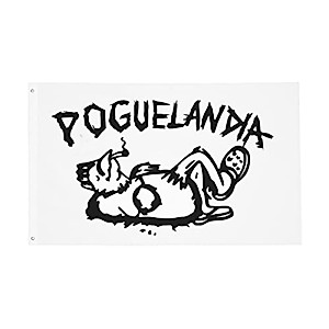 Coyvesar Suitable for poguelandia Flag Outer Banks Flag from OBX 3x5 Funny Chicken FT Flags for Wall Bedroom Living Room Hanging Decoration Music Outdoor Indoor Banner Brass Gromments