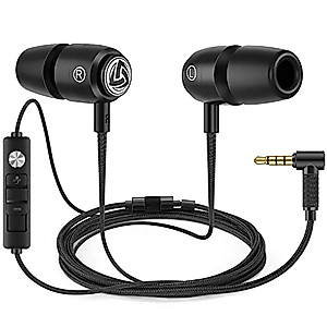 LUDOS Clamor 2 Pro Wired Earbuds with Microphone, in Ear Headphones Wired - Earbuds Wired with Microphone, Noise Isolating Ear Buds Wired, 3.5mm Memory Foam Wired Earphones for iPhone Computer, Laptop