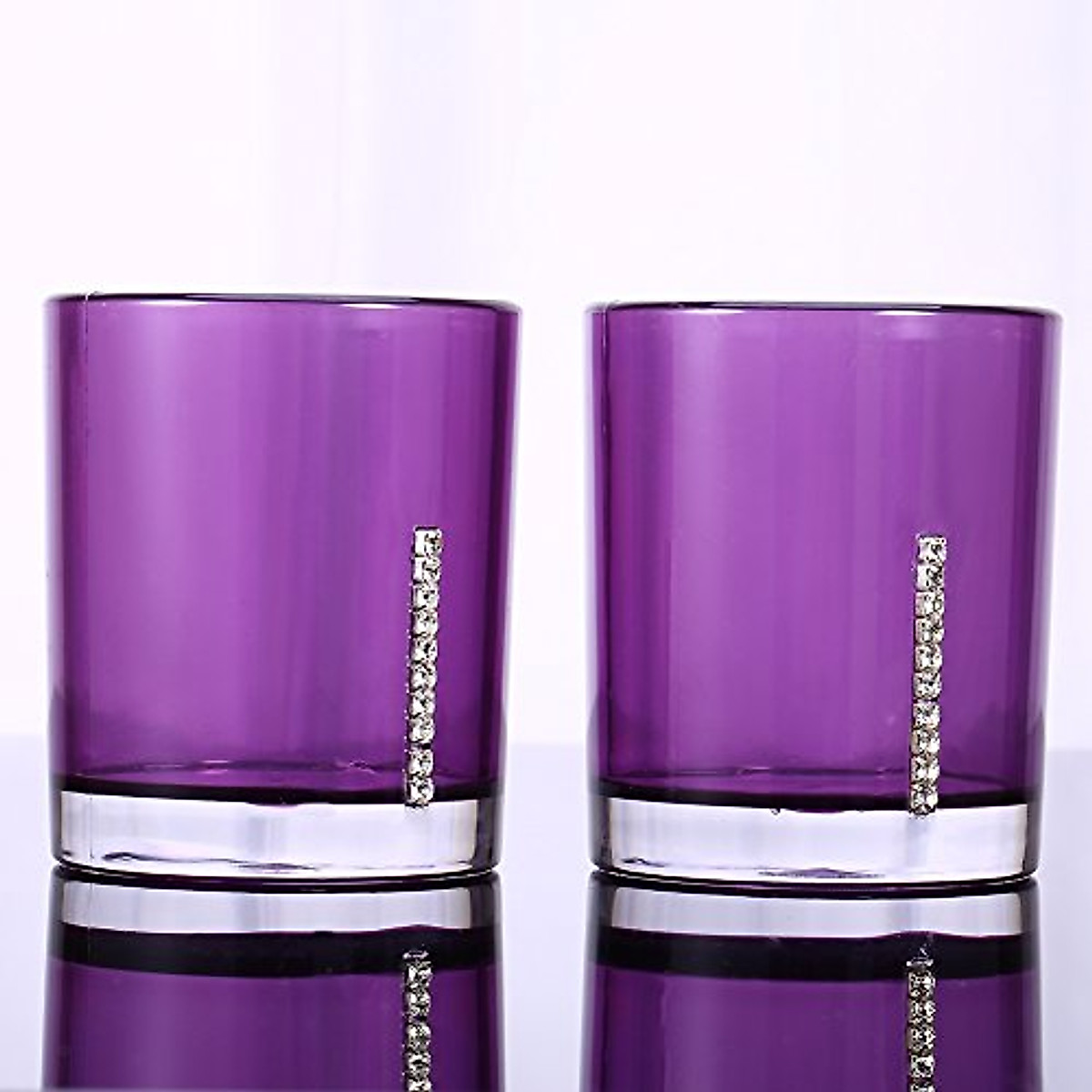 Bathroom Accessory Set,5 Pcs/Set Acrylic Brush Holder/Emulsion Bottle/Soap Dish/Gargle Cup for Home Hotel (Purple)