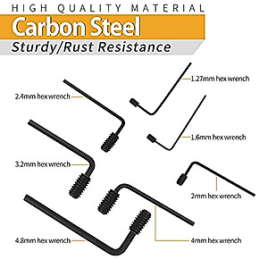 VIGRUE 390Pcs #4-40 to 3/8"-16 SAE Hex Allen Head Socket Set Screws Grub Screw Bolts Assortment Kit, Carbon Steel Internal Hex Drive Cup-Point Screws with 7pcs Hex Wrenches