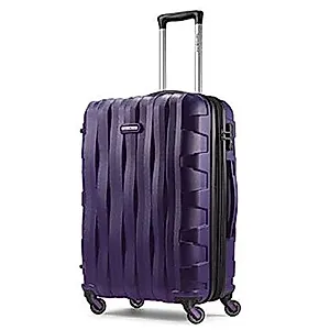 Samsonite Ziplite 3.0, 20in Carry-on, Hardside Spinner Luggage telescoping_handle(Deep Purple)