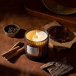 LA JOLIE MUSE Moroccan Amber Candles for Home Scented, Candles Gifts for Women & Men, Luxury Glass Jar Candles, Natural Soy Candles, 75 Hours Long Burning, 10 oz