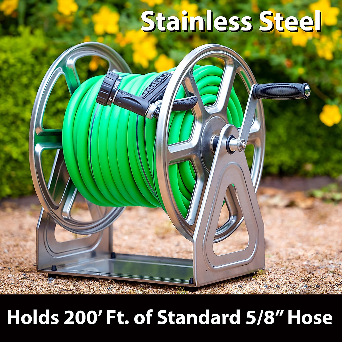 Liberty Garden Products 709-S2 Hose Reel, Stainless Steel