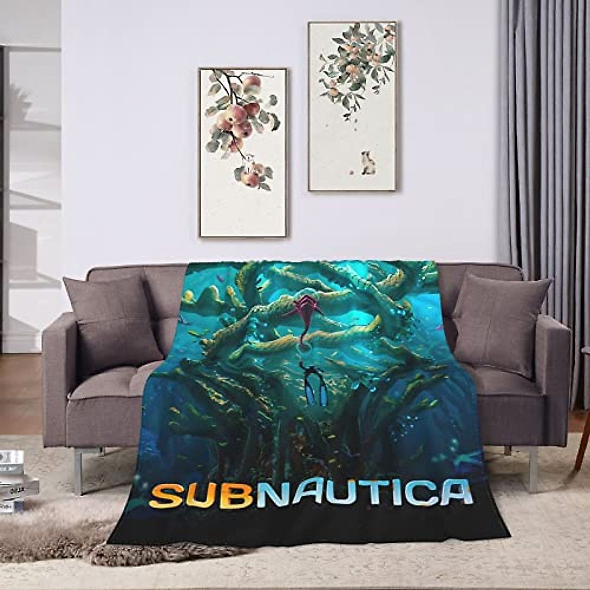 Subnautica Blanket Flannel Warm Soft Throw Blanket Anime air Conditioner Blankets 50"x40"