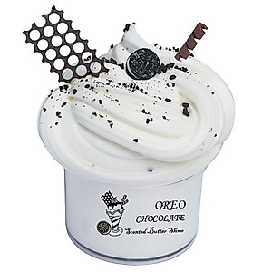 ICHICHI Birthday Party Slime,Oreo Butter Slime,Non-Sticky Cotton Slime,Stress Relief Toy (7oz)