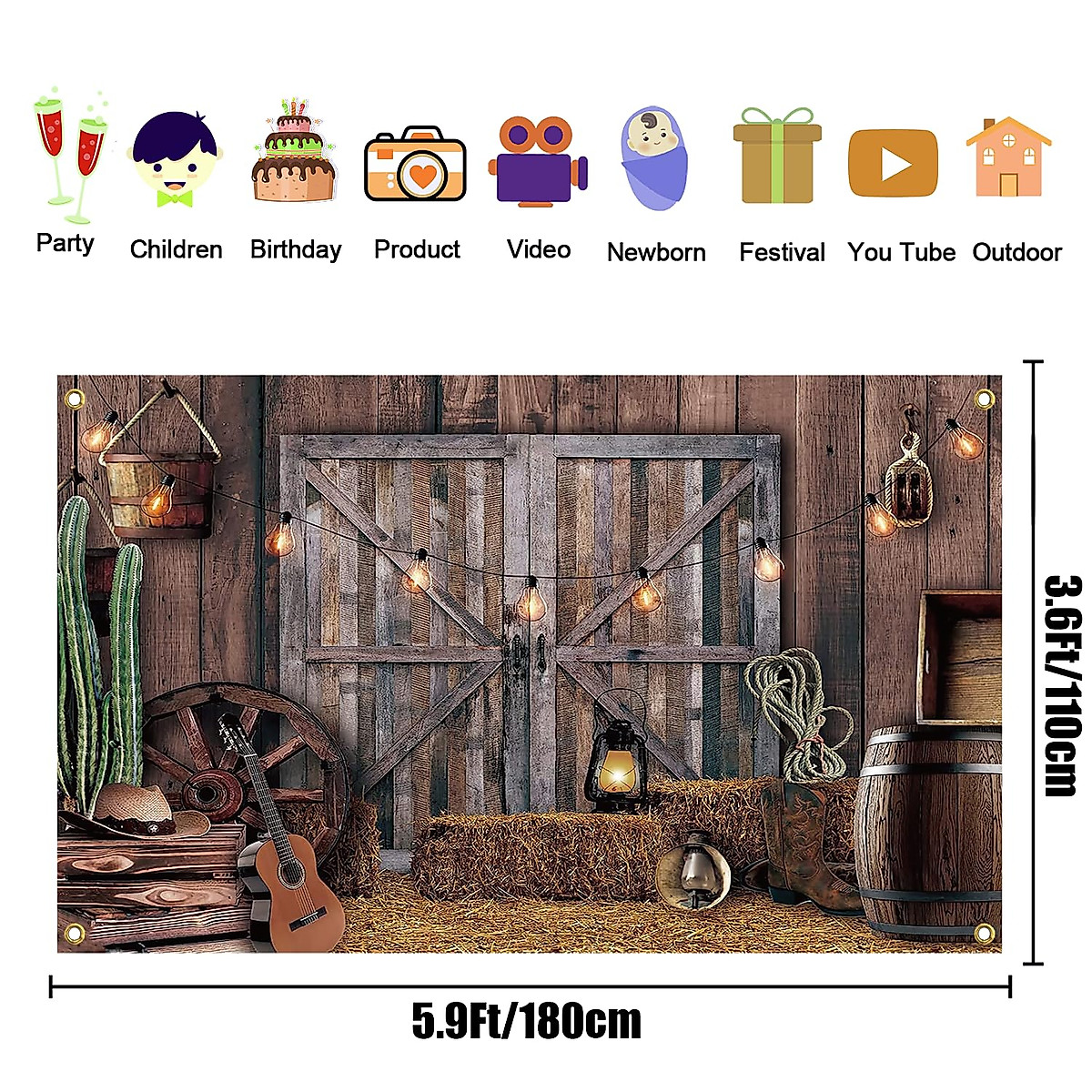 Cowboy Party Decorations, Western Cowboy Balloons Arch Garland Kit Include Cowboy Banner Backdrop Latex Balloons Horse Shaped Aluminum Foil Balloons, Western Theme Baby Shower Birthday Supplies