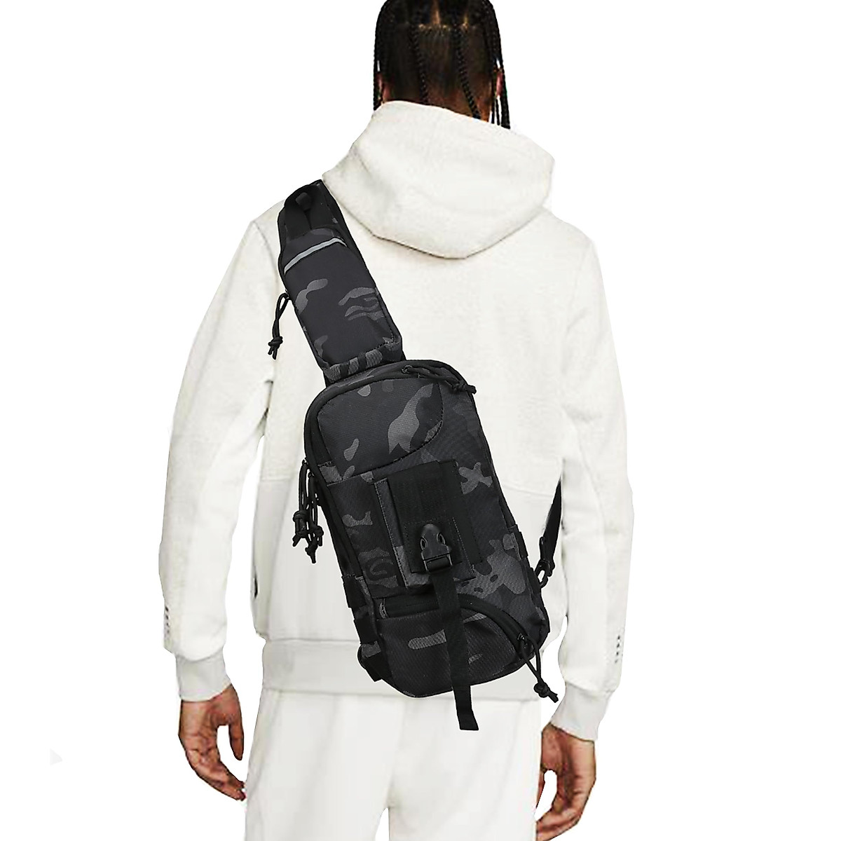 LarKoo Sling Backpack Chest bag - Tactical Chest Pistol Bag Shoulder Bags Crossbody Sling Backpack Holster Bag for Concealed Carry Fanny Pack