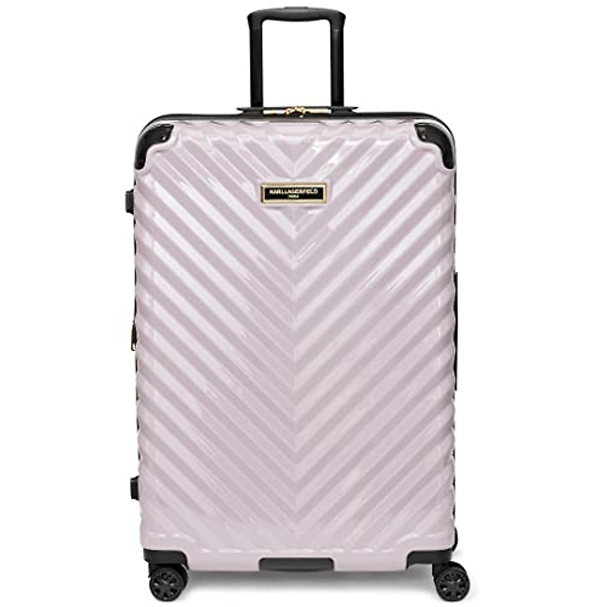 Karl Lagerfeld Paris Women's Suitcase Spinner Wheels Hardside, Lilac, One Size