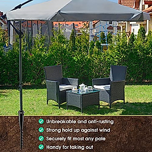 Lilyvane No Dig Portable Umbrella Holder,Heavy Duty Metal Umbrella Anchor Holder for Tree,Flag,String Lights Pole,Fishing Rod,Outdoor Park Patio Umbrella Stake for Ground,Sand