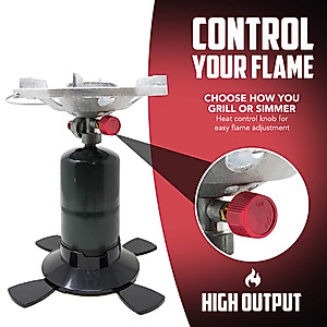 GasOne Camping Stove Bottletop Propane Tank Camp Stove with Waterproof Carry Bag