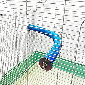 Litewoo 3 PCS Bird Perch Stand Set Wooden Grinding Paw Trim Beak Nail Coarse Sand Bird Stick Cage Accessories for Birds Parakeet Budgie Cockatiel Cockatoo