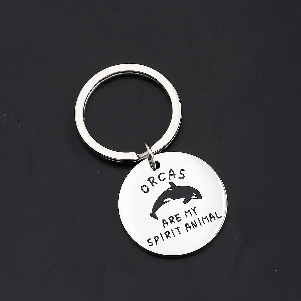 Lywjyb Birdgot Orcas Are My Spirit Animal Keychain Killer Whale Gift Funny Animal Lover Gift (Orcas Are My Spirit Animal ky)