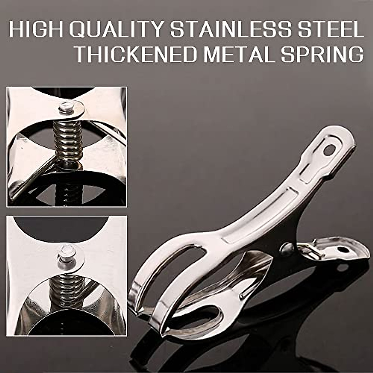 LINNNZI Greenhouse Clips, 4.3 inch Garden Clips, Stainless Steel Plant Clips Clamps with Strong Grip for Garden Hoops Film Row Cover Netting Towel Clothesline