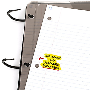 Five Star Flex Hybrid NoteBinder, 1-1/2 Inch Binder with Tabs, Notebook and 3-Ring Binder All-in-One, Black (29324AA2)