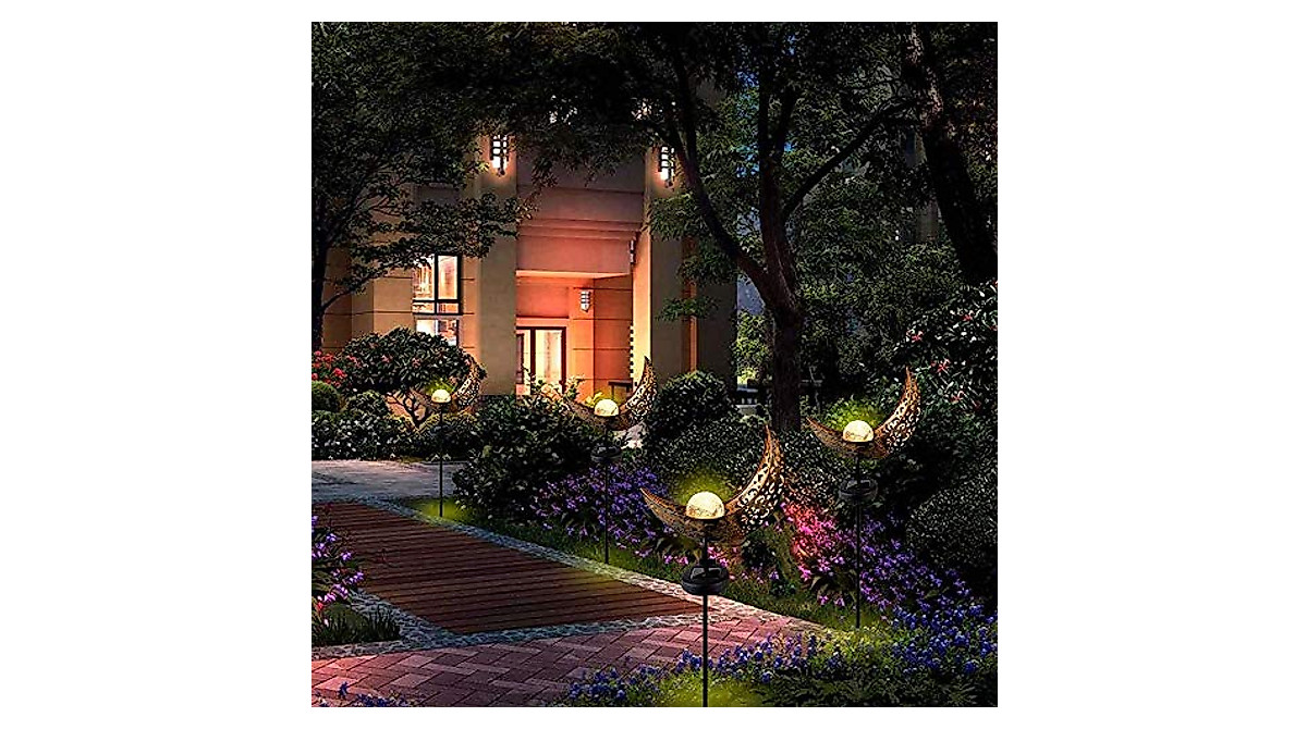 Luxiya Solar Path Lights - Outdoor Moon Garden Decor