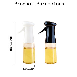 AItaf 2pcs Oil Sprayer For Cooking Mister Spray Bottle Olive Oil Dispenser Bottle Continuous Spray Bottle Oil Dispenser Bottle For Kitchen Glass Spray Bottles for Air Fryer,Salad,BBQ,Kitchen Gadgets