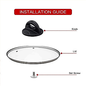 Universal Pot Lid Replacement Knob Replacement Lid for Crockpot rival Pan Lid Hoding Handles Replacement Compatible with Kitchen Cookware Casserole Glass Saucepan (1 Pack)