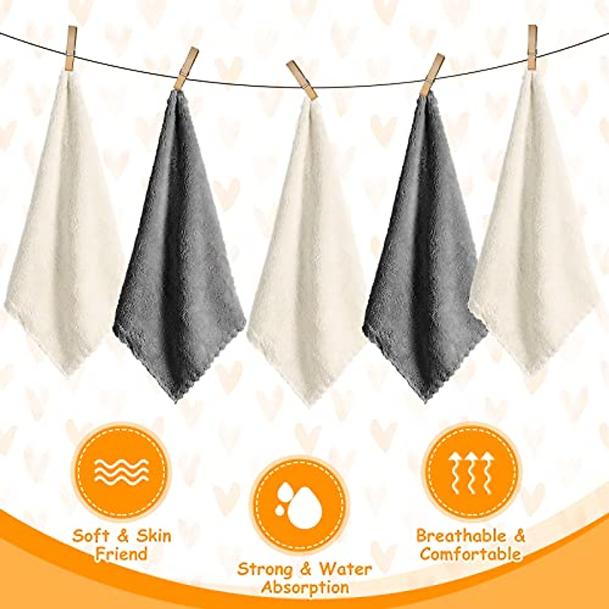 10 Pieces Guinea Pigs Blankets Hamster Fleece Cage Liners Soft Guinea Pig Accessories Small Animal Pet Blanket Sleep Bedding Mats Pet Supplies for Dog Puppy Cat (Gray, Beige,11.8 x 11.8 Inch)