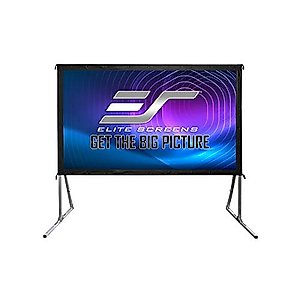 Elite Screens Yard Master 2, 135 inch Outdoor Projector Projection Screen with Stand 4:3, 8K 4K Ultra HD 3D Fast Folding Portable Movie Theater Cinema 135" Indoor Foldable Easy Snap | OMS135V2