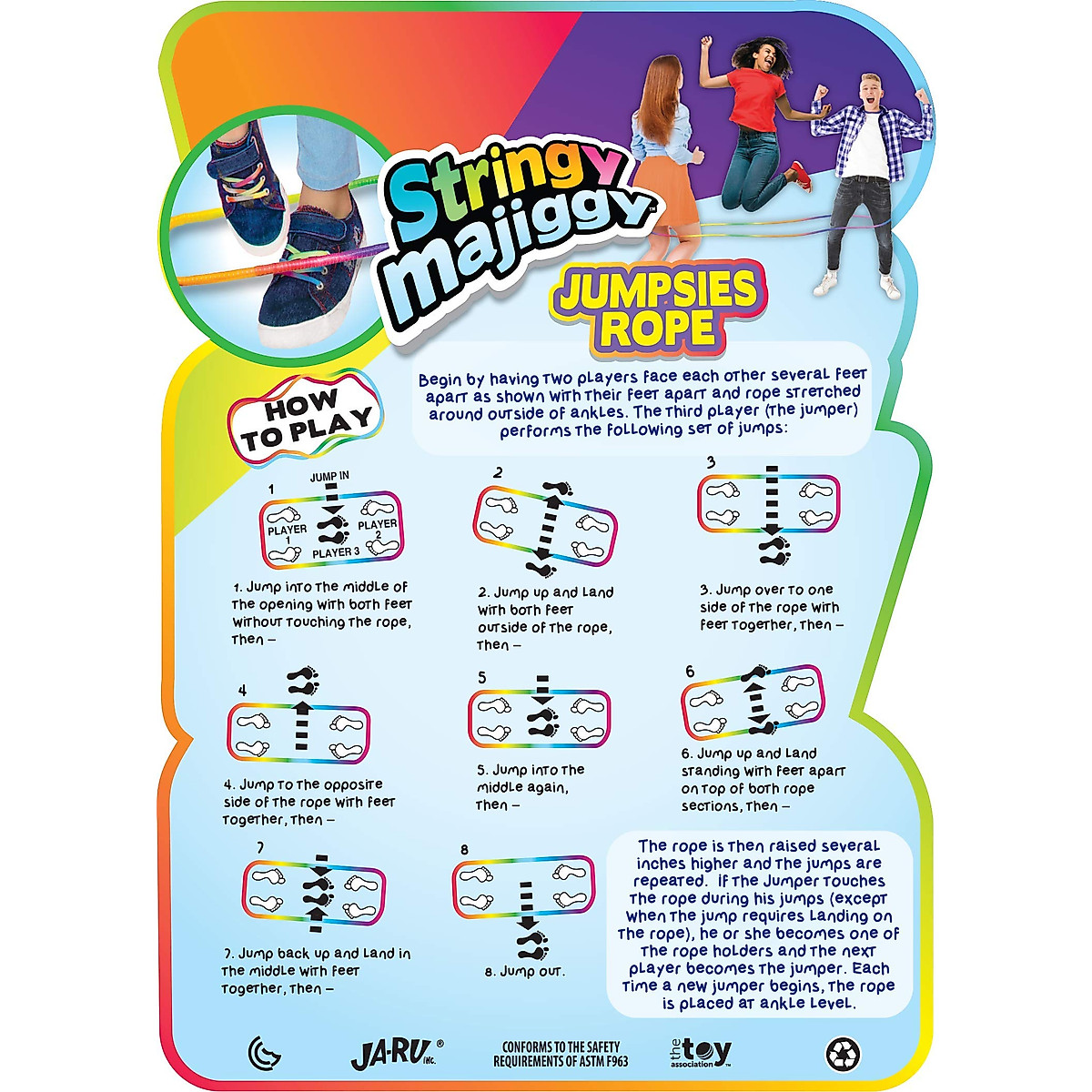 2CHILL Elastic Chinese Jump Rope (3 Skipping Rope) Colorful Stretchy Jumping Rope for Kids & Adults. Outdoor Games, Physical Education Equipment, Party Favor. 733-3s