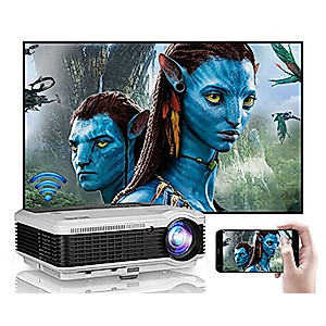 Wireless LED Projector 2 HDMI USB 1080P HD Home WiFi Bluetooth Projector LED LCD 5000 Lumens Smart Movie Theater Cinema Gaming Outdoor Entertainment Beamer Proyector for Phone PC DVD Laptop