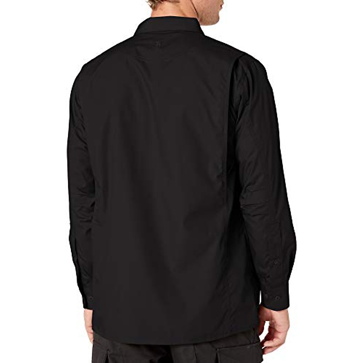 TRU-SPEC 24-7 1051028 Men's Ultralight Long Sleeve Uniform Shirt, Polyester Cotton Rip-Stop, 3X-Large Long, Black