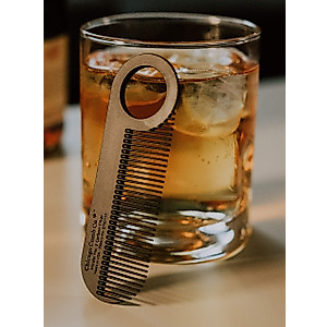 Chicago Comb Model 2 Carbon Fiber, Made in USA, Anti-static, 4 inches (10 cm) long, Fine-tooth, Pocket & Travel comb, for Thinner Hair, Beard & Mustache comb