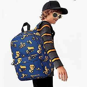 CAMTOP Preschool Backpack for Kids Boys Toddler Backpack Kindergarten School Bookbags (Engineering Navy)