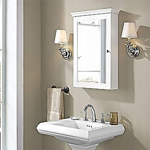 Pemberly Row Mirror Medicine Cabinet in White