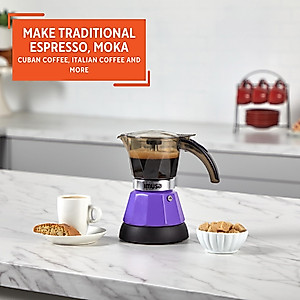 Imusa 3 or 2cup Electric Espresso Maker, Purple