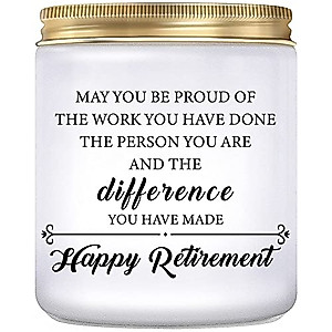 STORALIT Lavender Scented Soy Candles Jar Happy Retirement Gifts,Funny Coworker Leaving Gifts,Farewell Gifts ,Goodbye Gift for Women, Colleagues, Coworkers, Friends