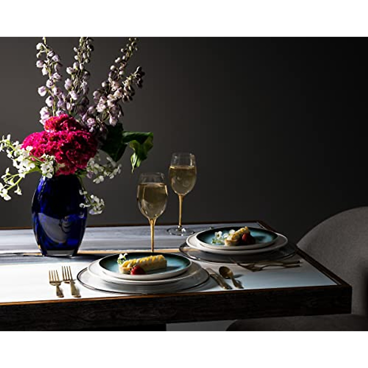 Barski Goblet - Red Wine Glass - Crystal Glass - Water Glass - Shiny Gold Stem - Stemmed Glasses - Set of 6 Goblets - 18 oz Made in Europe