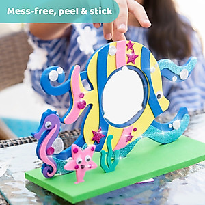 jackinthebox Under The Sea Themed Craft Kit | Includes Beautiful Felt Mermaid Sewing Kit | 6 Different Crafts-in-1 | Best Gift Girls Ages 6 to 10 Years (6-in-1)