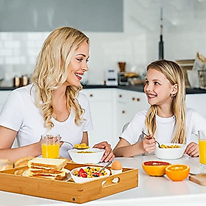 Bellsal Small Bed Tray Table with Folding Legs for Eating Serving Tray with Handles Food Tray Tables Comes with Phone Holder Portable Snack Platter for Bedroom Hospital Picnic