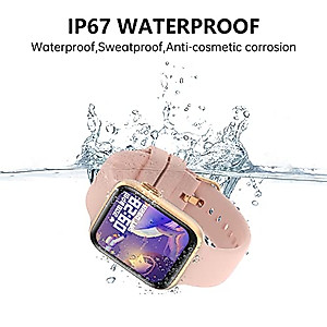 Bebinca Smart Watches for Women (Answer/Make Call) with Heart Rate/Sleep/Blood Oxygen Monitor, Voice Assistant Compatible with Samsung iPhone Android Phones, IP68 Waterproof, Rose Gold