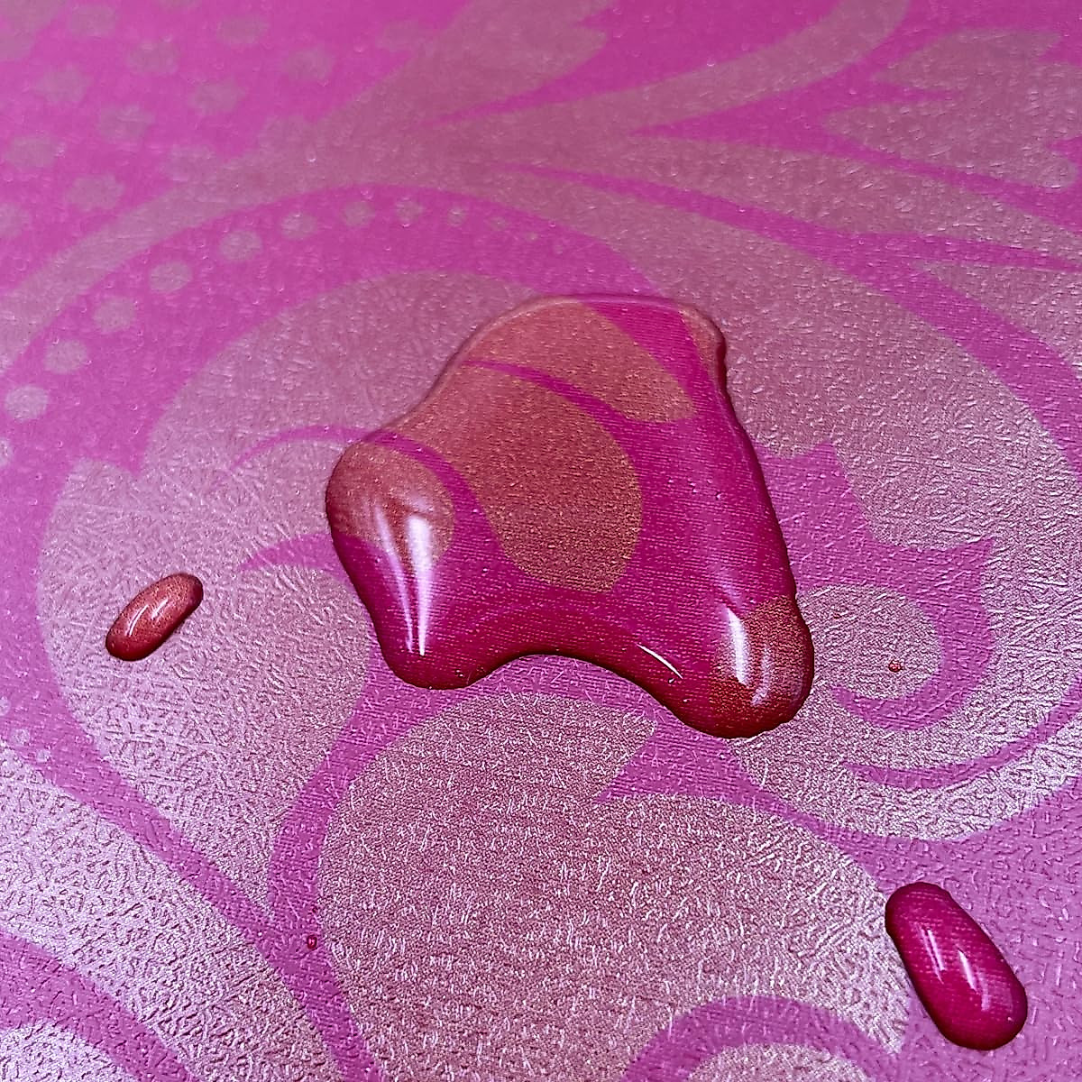 Yifely Red Golden Damask Self-Adhesive Shelf Drawer Liner PVC Furniture Paper 45x300cm