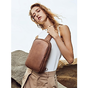 CLUCI Sling Bag for Women Crossbody Bags for Women Leather Cross Body Bag for Woman Sling Backpack Crossbody Backpack Chest Bag for Travel